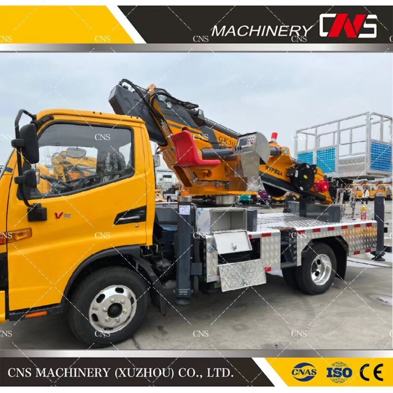 Truck Mounted 12m Aerial Platform Working Truck Bucket Lift Cherry ...