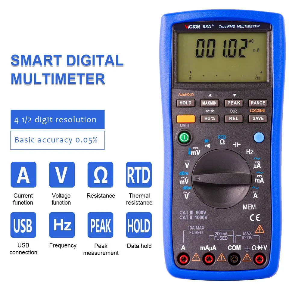 VICTOR 98A+ 98C+ Digital Multimeters ,measuring the AC/DC voltage,AC/DC ...