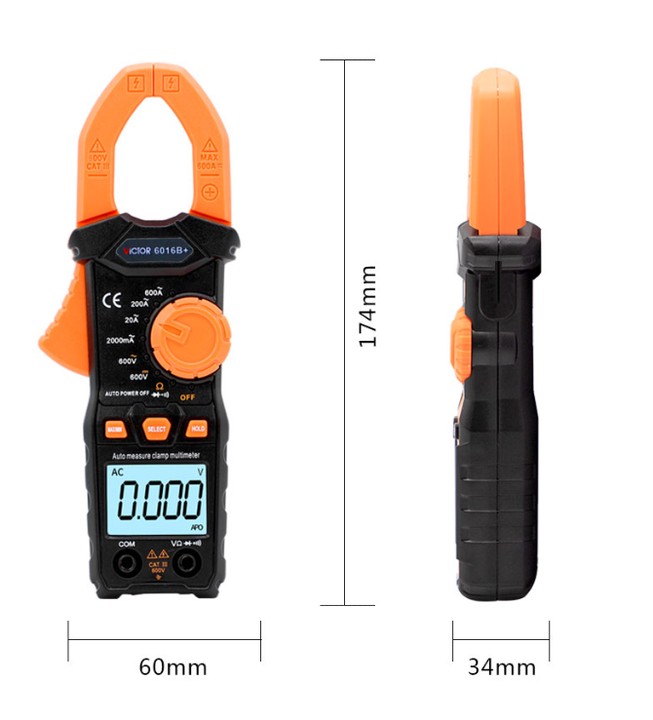 VICTOR 6016B+ 6056D 3218+ Digital Clamp Meter,measuring DCV, ACV，ACA ...