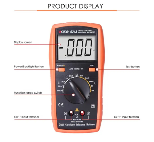 VICTOR 6243 Digital Capacitance Inductance Meter,dual-integral A/D ...