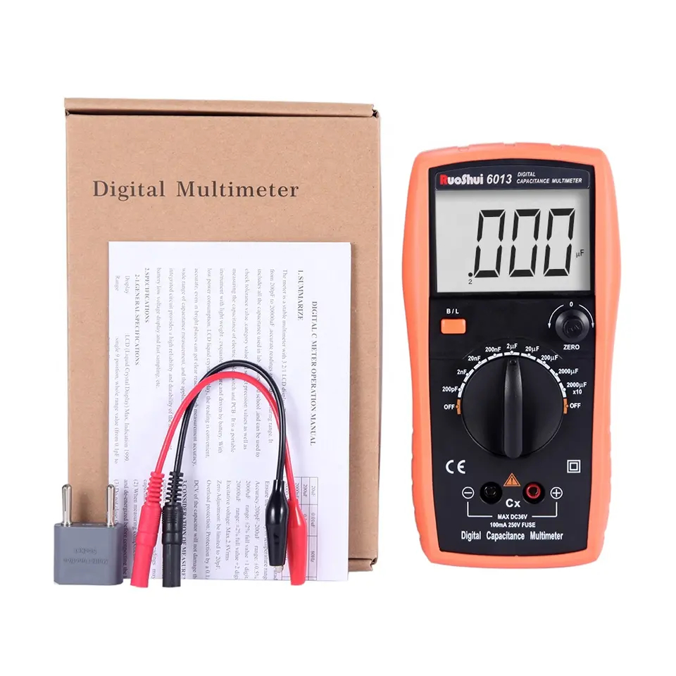 VICTOR 6013 Digital Capacitance Meter, Low battery indication,Backlight ...