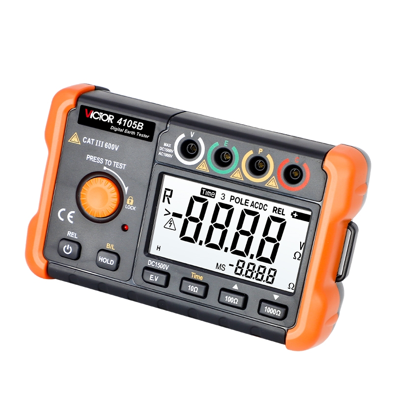 VICTOR 4105A 4105B Digital Earth Resistance Tester Digital Grounding ...