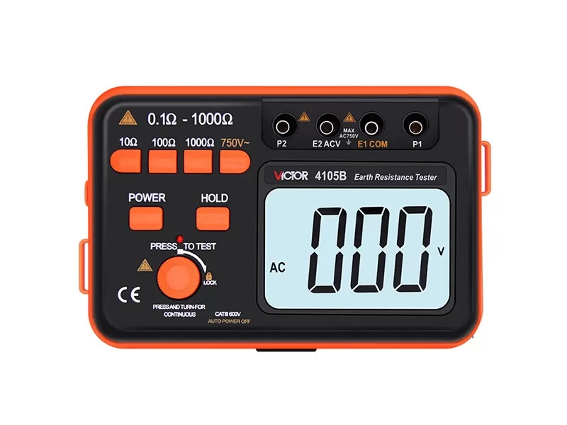 VICTOR 4105A 4105B Digital Earth Resistance Tester,Ground Resistance ...