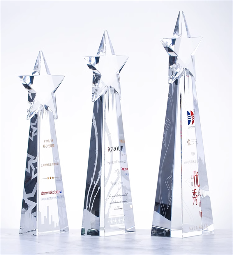 Best Selling Custom Mvp Big Football Crystal Gymnastics Trophies