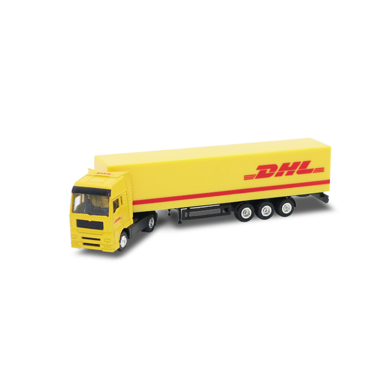 Scale 1:87 DHL toy truck diecast MAN truck and trailer