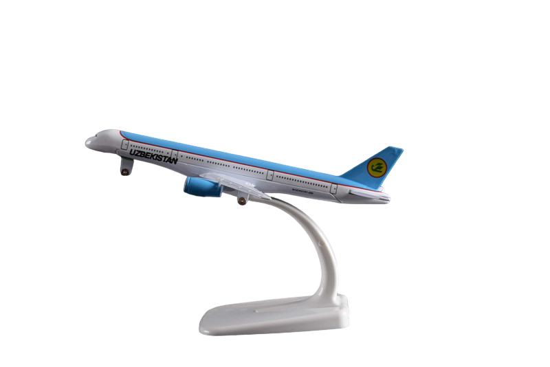 B757 UZBEKISTAN airline diecast airplane model,Aircraft models,Civilian ...