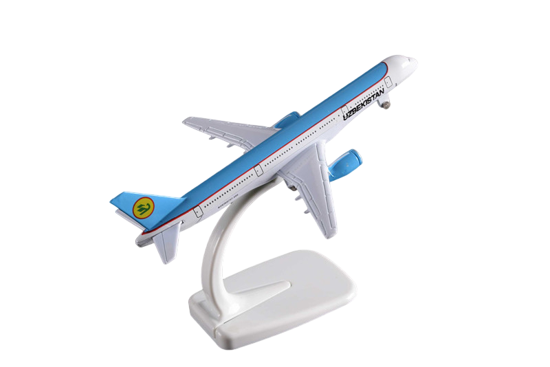 B757 UZBEKISTAN airline diecast airplane model,Aircraft models,Civilian ...