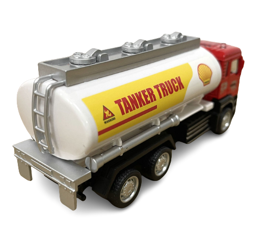 Alloy pull-back car toy simulation oil gas transport truck oil tanker ...