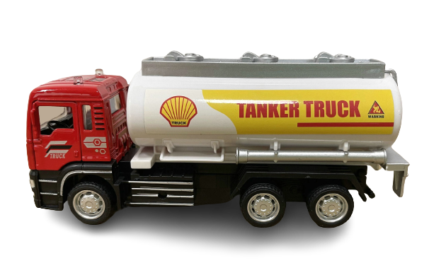 Alloy pull-back car toy simulation oil gas transport truck oil tanker ...