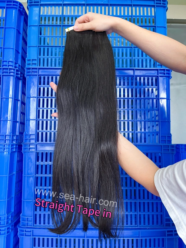 Raw S.E Asian Straight Tape In 1/3/4 Packs 20/60/80 Pcs Deal Sea Hair