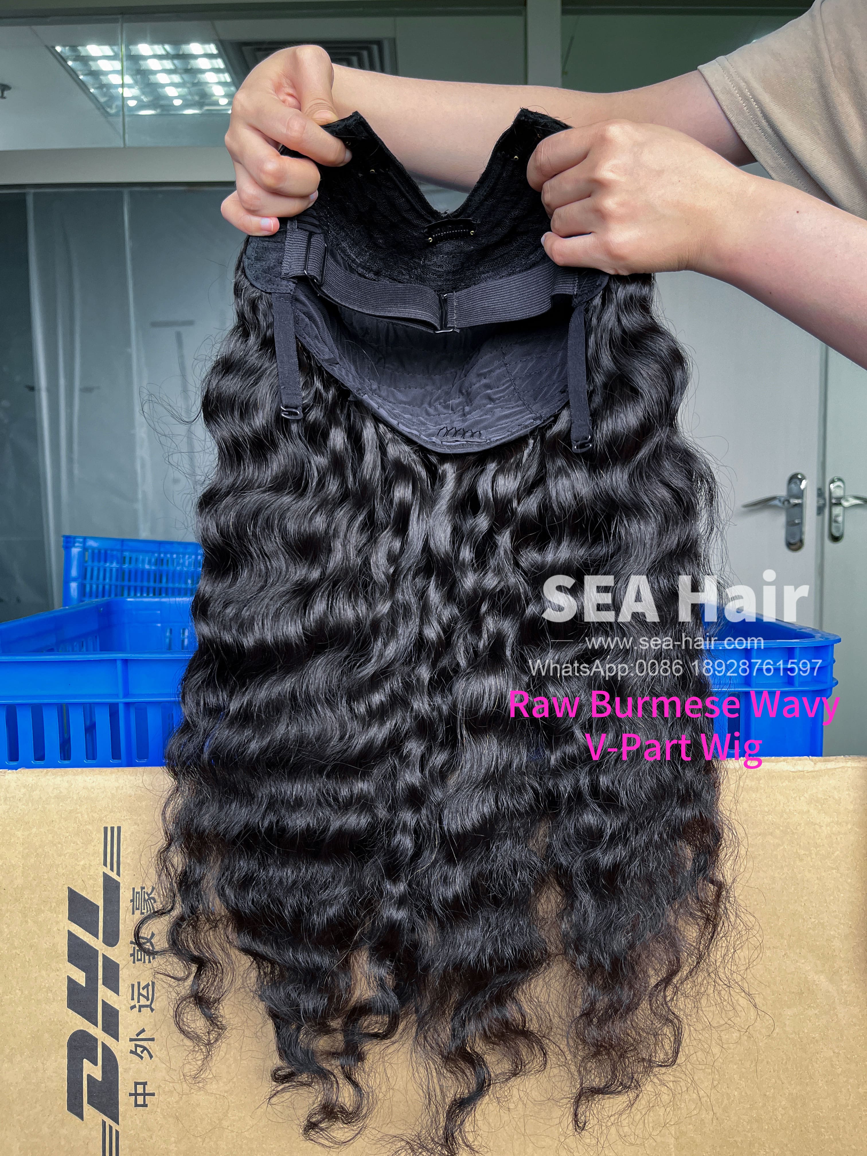 Sea Hair Raw Southeast Asian Burmese Wavy U/V Part Wig