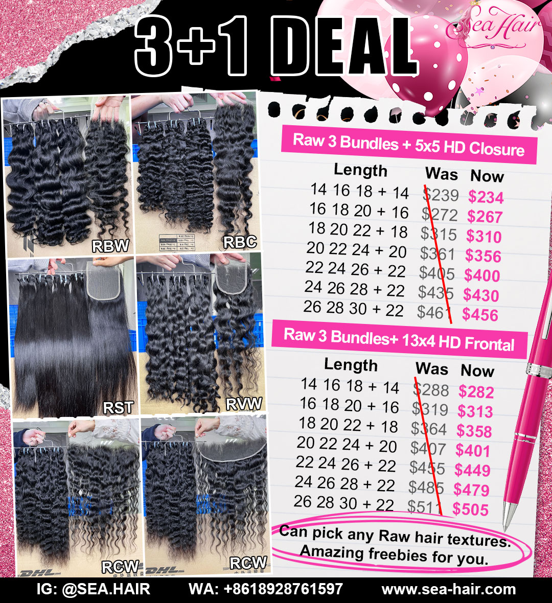 Southeast Asia Hair 3 Sample Bundles Deal