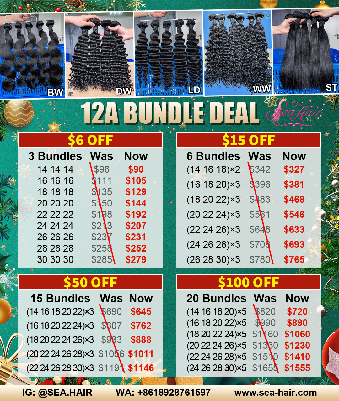 SEA Hair Wholesale 12A Mink Hair 28 Bundles Affordable Deal
