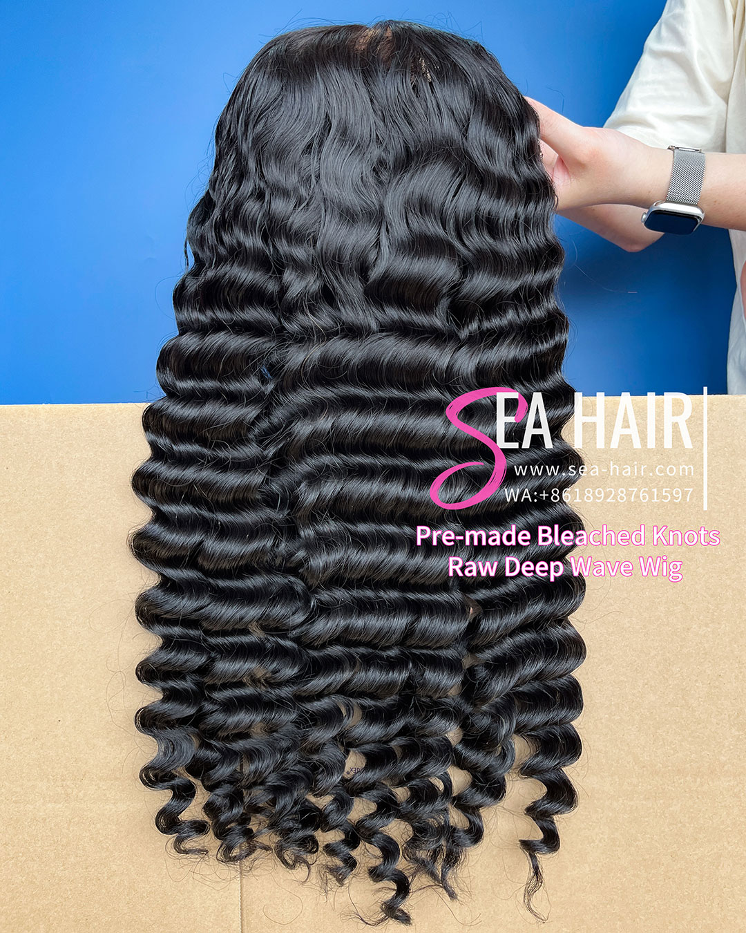 SEA Hair Bleach knots with Pre-plucked Hairline Raw Deep Wave Hair 5x5 ...
