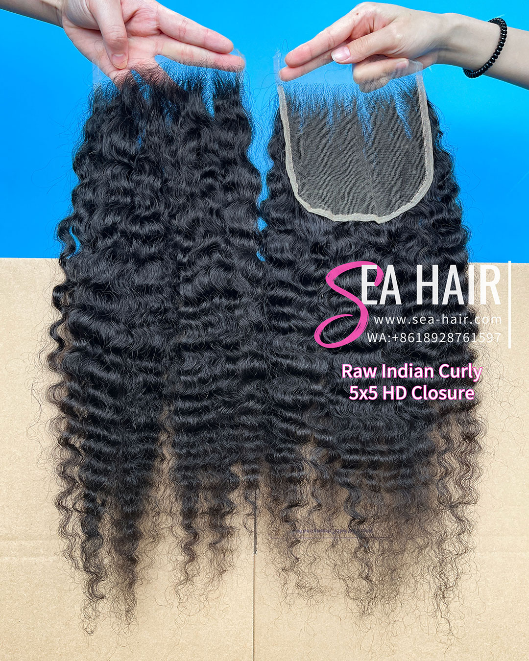 Southeast Asian Indian Curly SEA Hair 4x4/5X5/6x6/13X4/13x6 HD And Transparent Lace Closure/Frontal