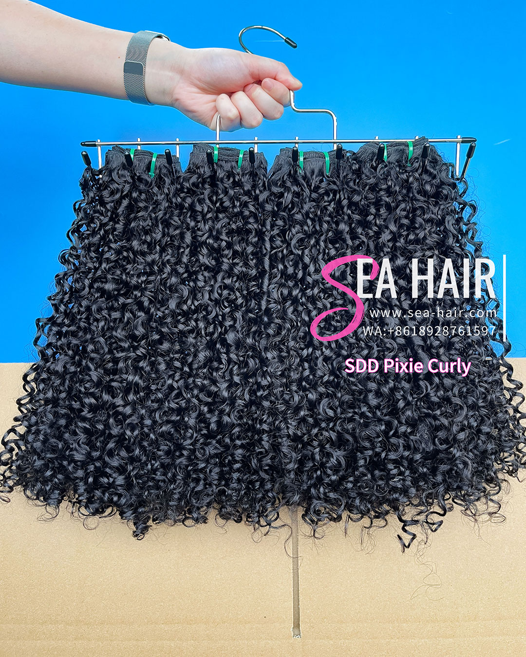 Sea Hair Natural Color Pixie Curly Super Double Drawn Human Hair Bundle 1/3/4 Pcs Deal