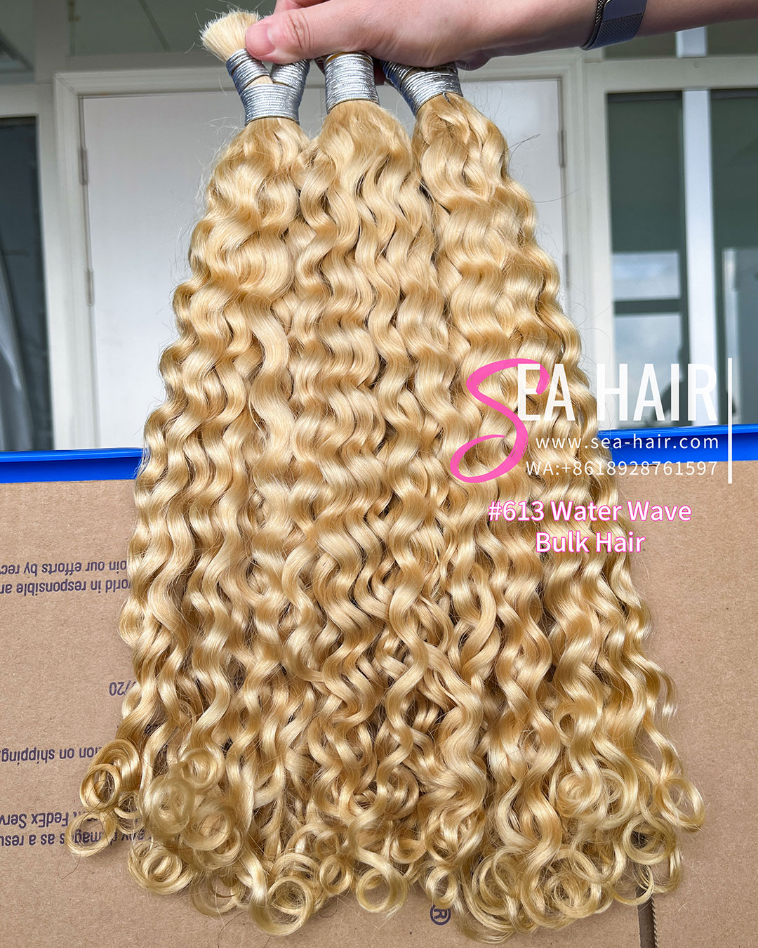 Sea Hair Water Wave Colored No Weft Bulk Hair for Braiding 1/3/4 Packs Deal