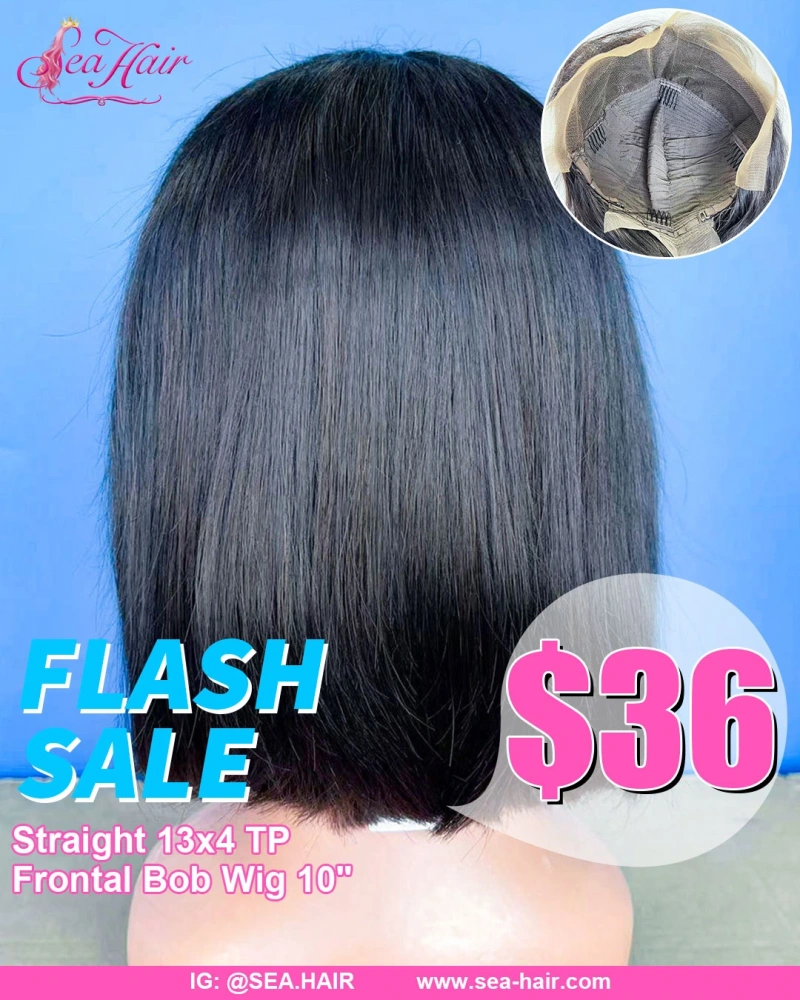 SEA Hair 12A Straight Bob Wig 10 Inches 50% OFF