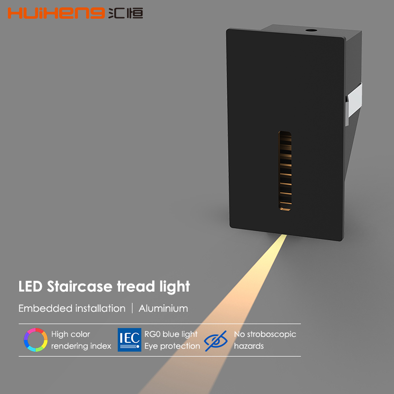 1W Automatic Aluminium Indoor Recessed Wall Staircase Stair Lamp, Foot ...