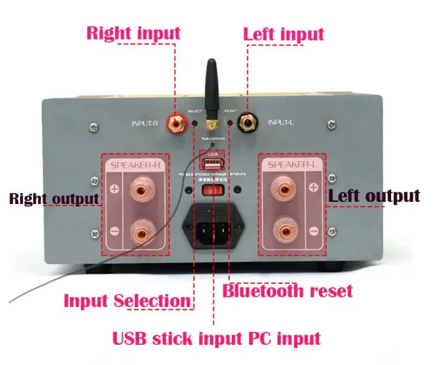 Finished SK18752 100W*2 HIFI high-power Stereo audio power Amplifier ...