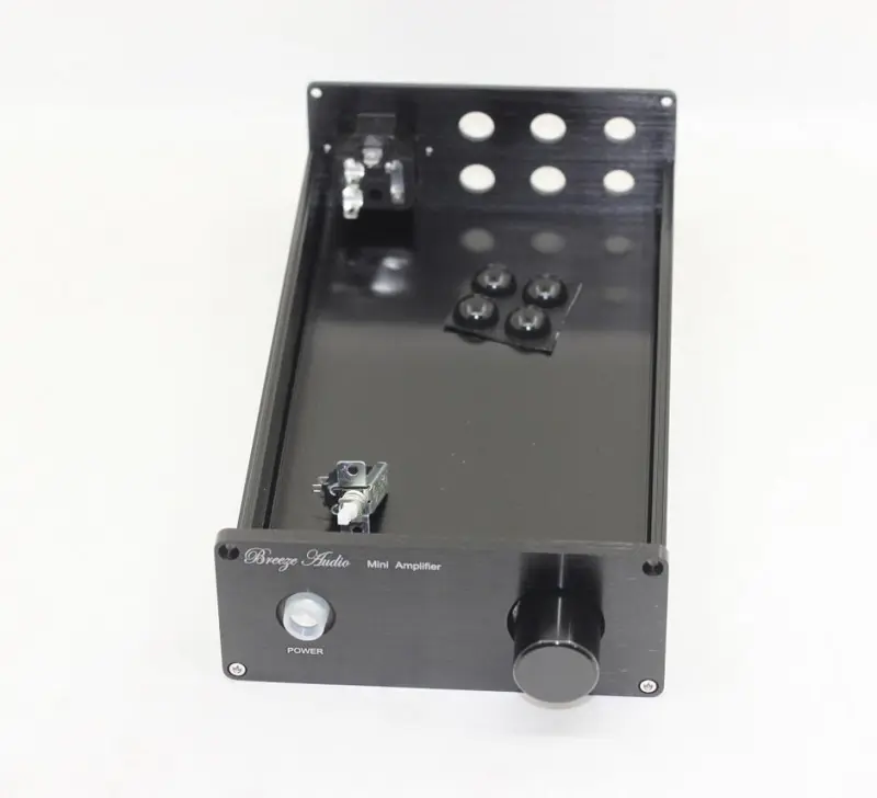 1306A All-Aluminum Home Audio Amplifier Chassis DIY DAC Decoder Case black