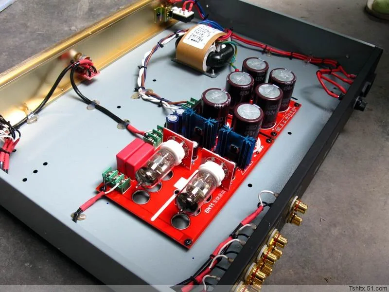 Classic SRPP circuit 6N11 HIFI Tube preamplifier (with 4 inputs) ALPS ...