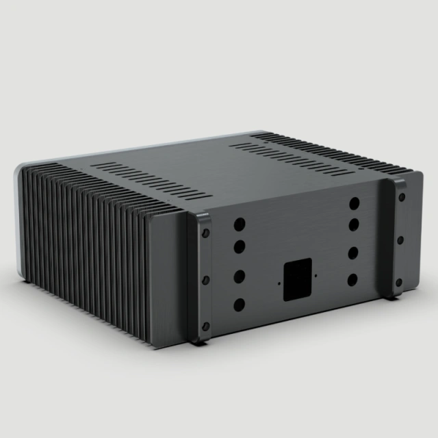 1969 All Aluminum Audio Enclosure Class A Amplifier Chassis Amp Case DIY Box with heatsink