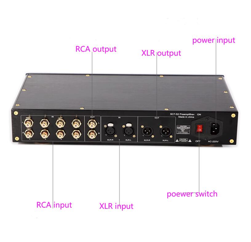 SC7-S2 Classic Fully Balanced hifi audio preamplifier with remote ...