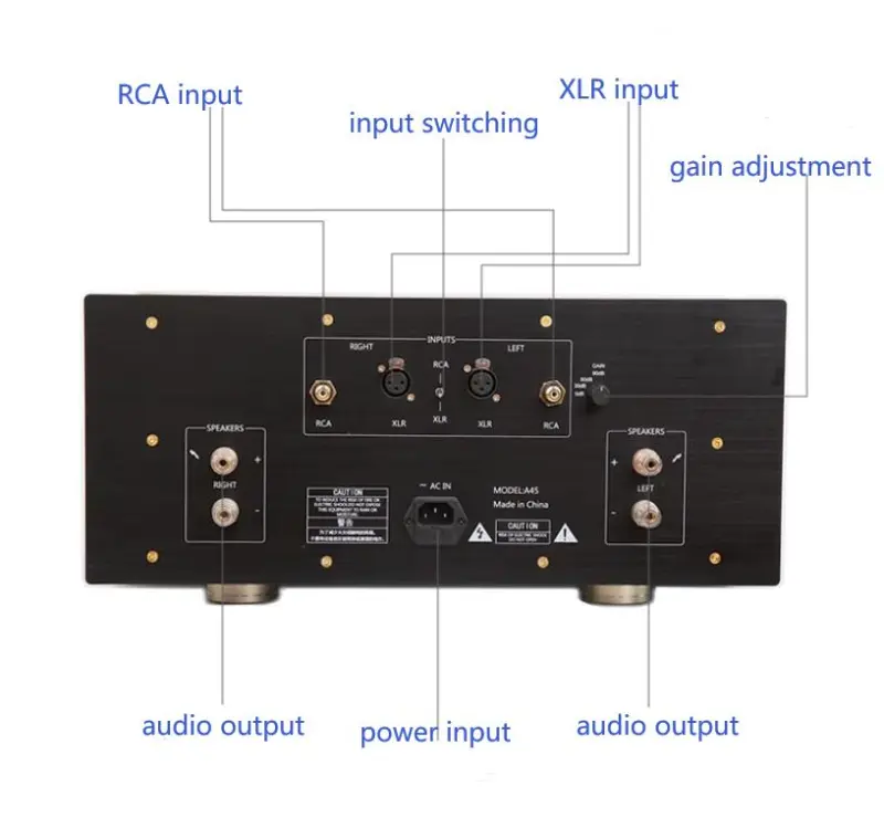 A-45 pure class A HiFi Fully balanced high-power 45W+45W stereo audio ...
