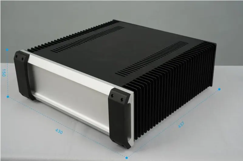 Nbz15 Full Aluminum Amp Enclosure / Mini Amplifier Chassis PSU DIY Case