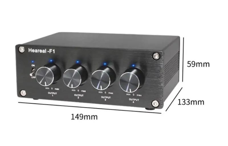1 input and 4 outputs simultaneously Audio switcher hifi line conversion with 1 input lossless ...