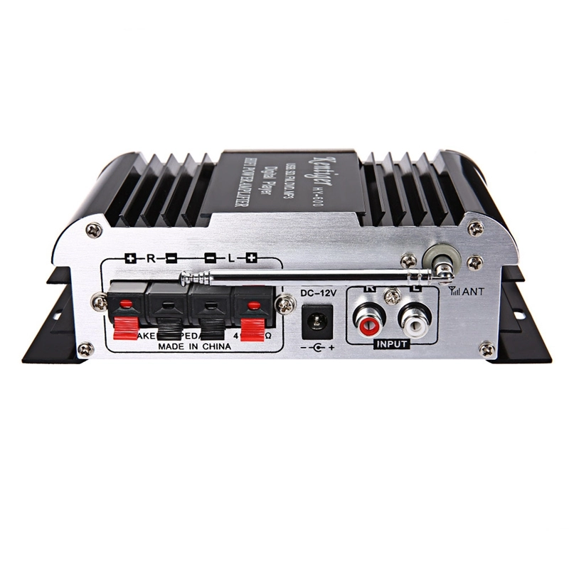 12V HY-600 2CH Mini Stereo Microphone Power Amplifier 20Wx2 USB SD FM ...