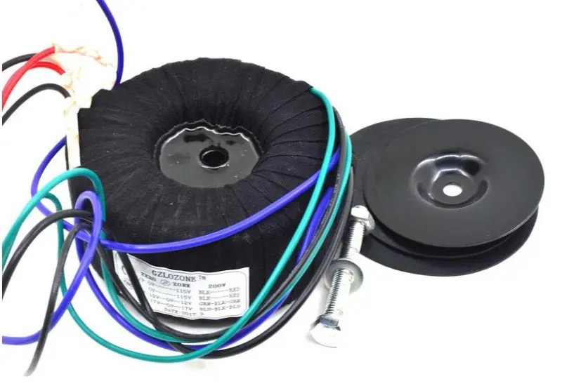 200W Black cloth Toroid Transformer Dual 17V-0-17V For PASS AM Audio ...