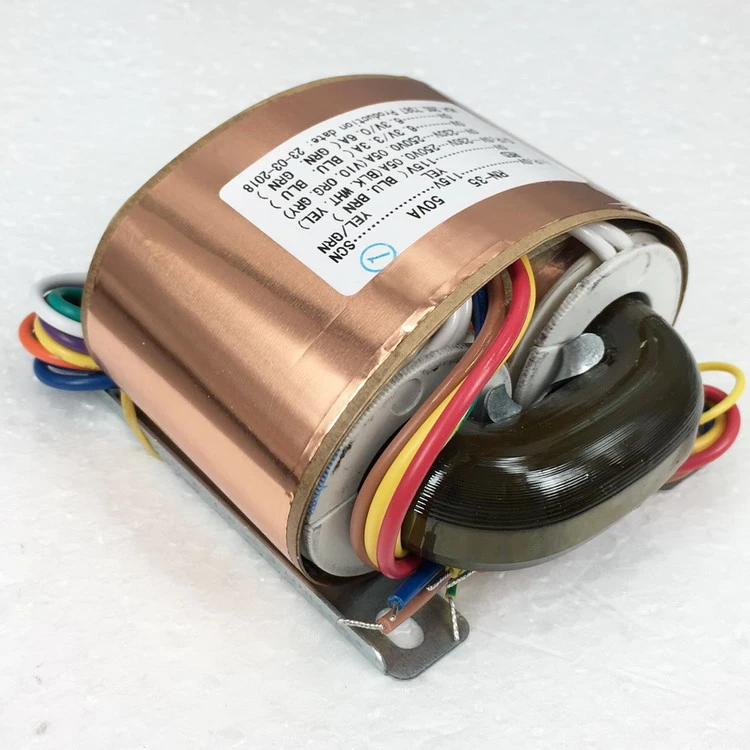 50W R type Oxygen free copper Power Transformer 50VA dual 230V dual 6 ...