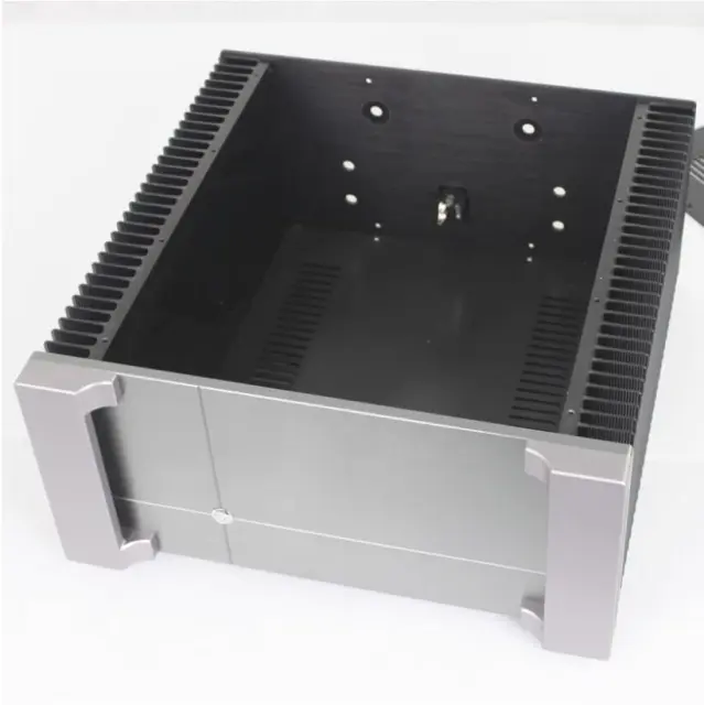 CJ162 Full Aluminum Enclosure Both Sides Heatsink / Power Amplifier Chassis DIY New Class A ...