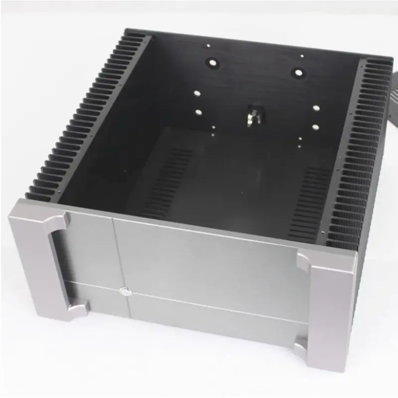 CJ162 Full Aluminum Enclosure Both Sides Heatsink / Power Amplifier Chassis DIY New Class A ...