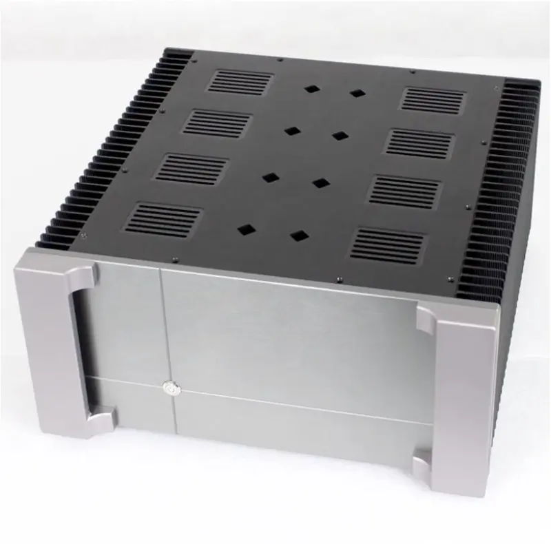 CJ162 Full Aluminum Enclosure Both Sides Heatsink / Power Amplifier Chassis DIY New Class A ...