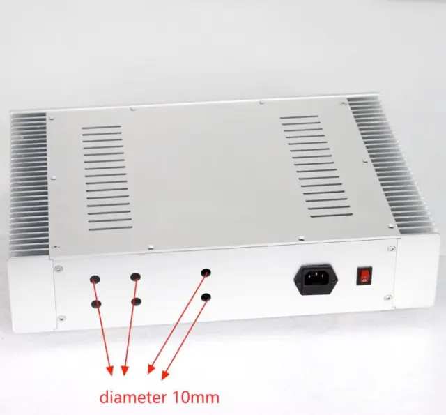 WA163 Full Aluminum Enclosure Both Sides Heatsink / Power Amplifier Chassis DIY New Class A ...