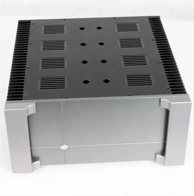 CJ162 Full Aluminum Enclosure Both Sides Heatsink / Power Amplifier Chassis DIY New Class A ...