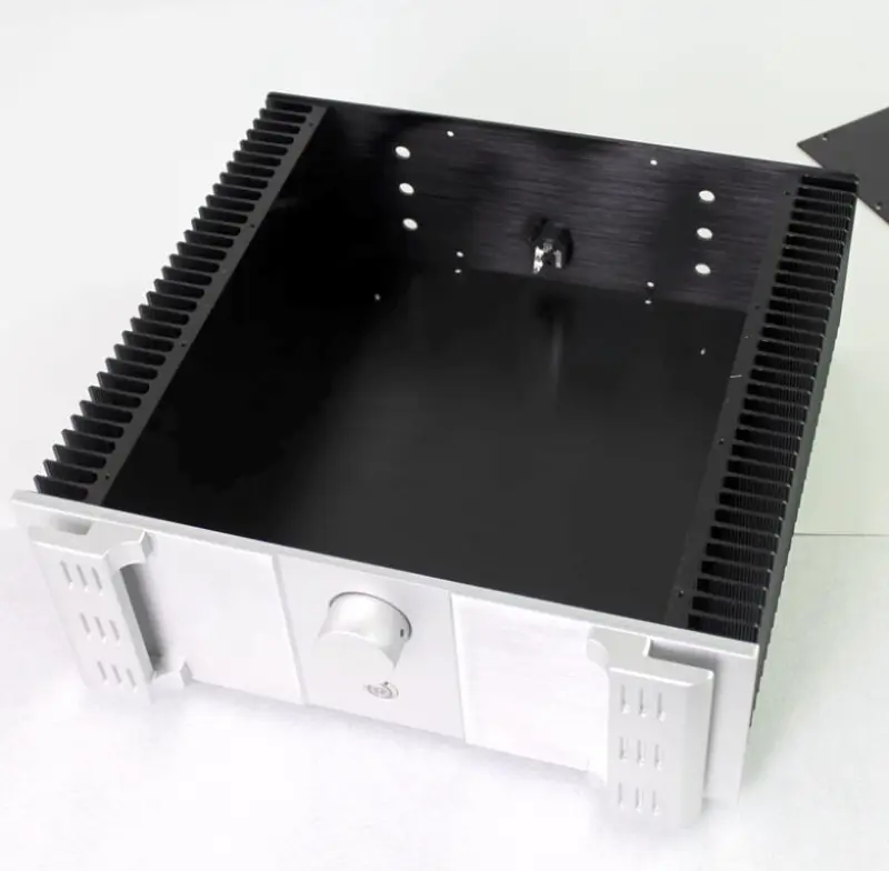 CJ160 Full Aluminum Enclosure Both Sides Heatsink / Power Amplifier Chassis DIY New Class A ...