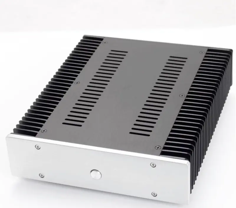 CJ-159 Full Aluminum Enclosure Both Sides Heatsink / Power Amplifier Chassis DIY New Class A ...