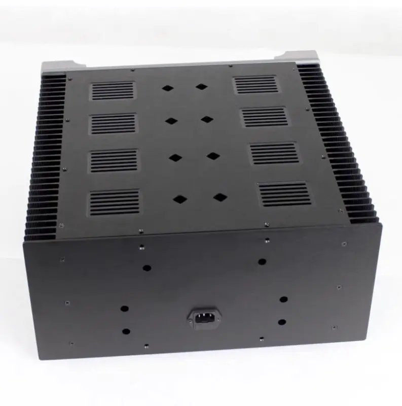 CJ162 Full Aluminum Enclosure Both Sides Heatsink / Power Amplifier Chassis DIY New Class A ...