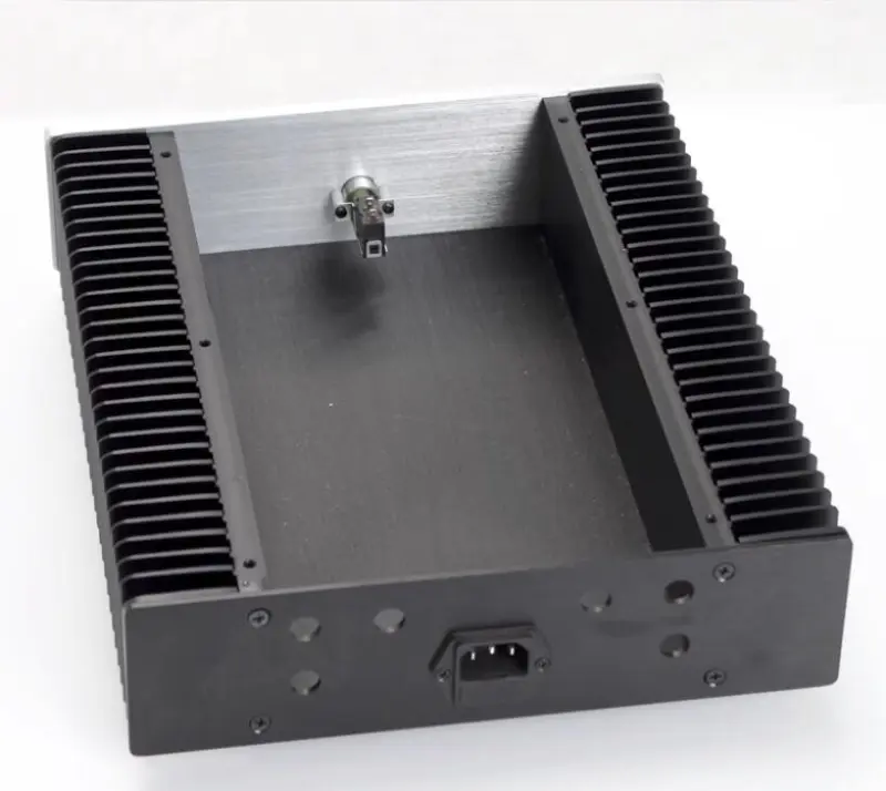 CJ-159 Full Aluminum Enclosure Both Sides Heatsink / Power Amplifier Chassis DIY New Class A ...