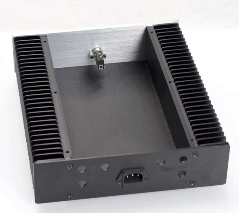 CJ-159 Full Aluminum Enclosure Both Sides Heatsink / Power Amplifier Chassis DIY New Class A ...