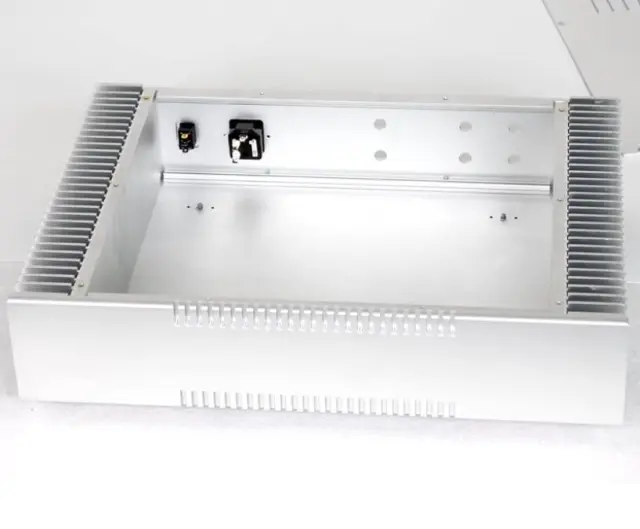 WA163 Full Aluminum Enclosure Both Sides Heatsink / Power Amplifier Chassis DIY New Class A ...