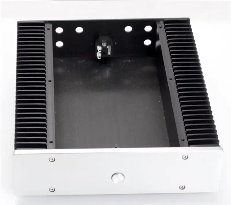 CJ-159 Full Aluminum Enclosure Both Sides Heatsink / Power Amplifier Chassis DIY New Class A ...