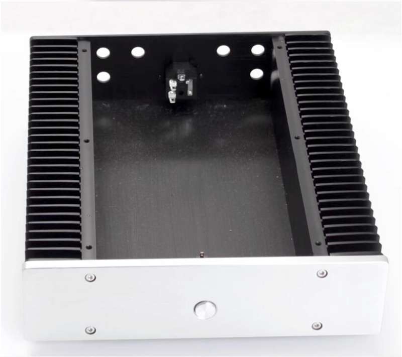 CJ-159 Full Aluminum Enclosure Both Sides Heatsink / Power Amplifier Chassis DIY New Class A ...