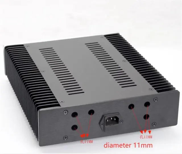 CJ-159 Full Aluminum Enclosure Both Sides Heatsink / Power Amplifier Chassis DIY New Class A ...