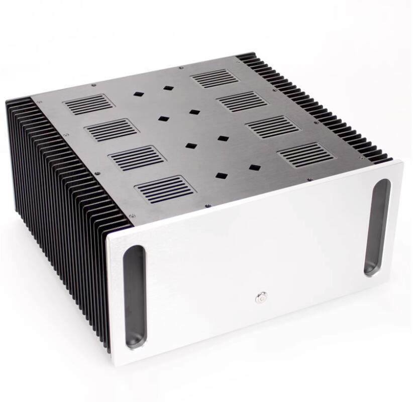 CJ-153 Full aluminum DIY chassis power amplifier chassis class A enclosure PSU box side heatsink