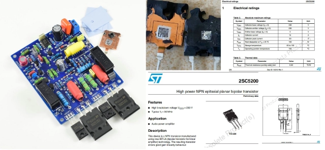 Finished QUAD405 Stereo KTA1659A 100W+100W Power amplifier board